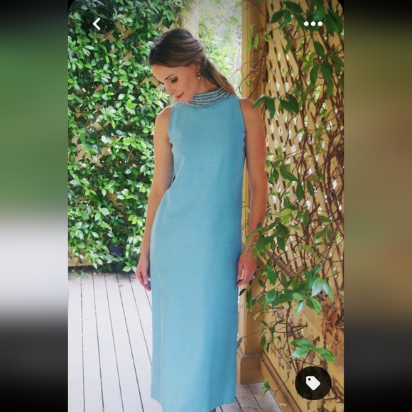 Dresses | 196s Sky Blue Column Dress | Poshmark